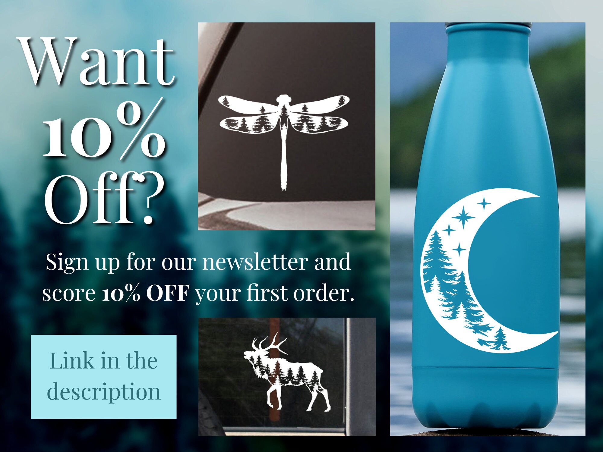 Off-road Vehicle With Trees Decal Car Decal 4x4 Nature - Etsy