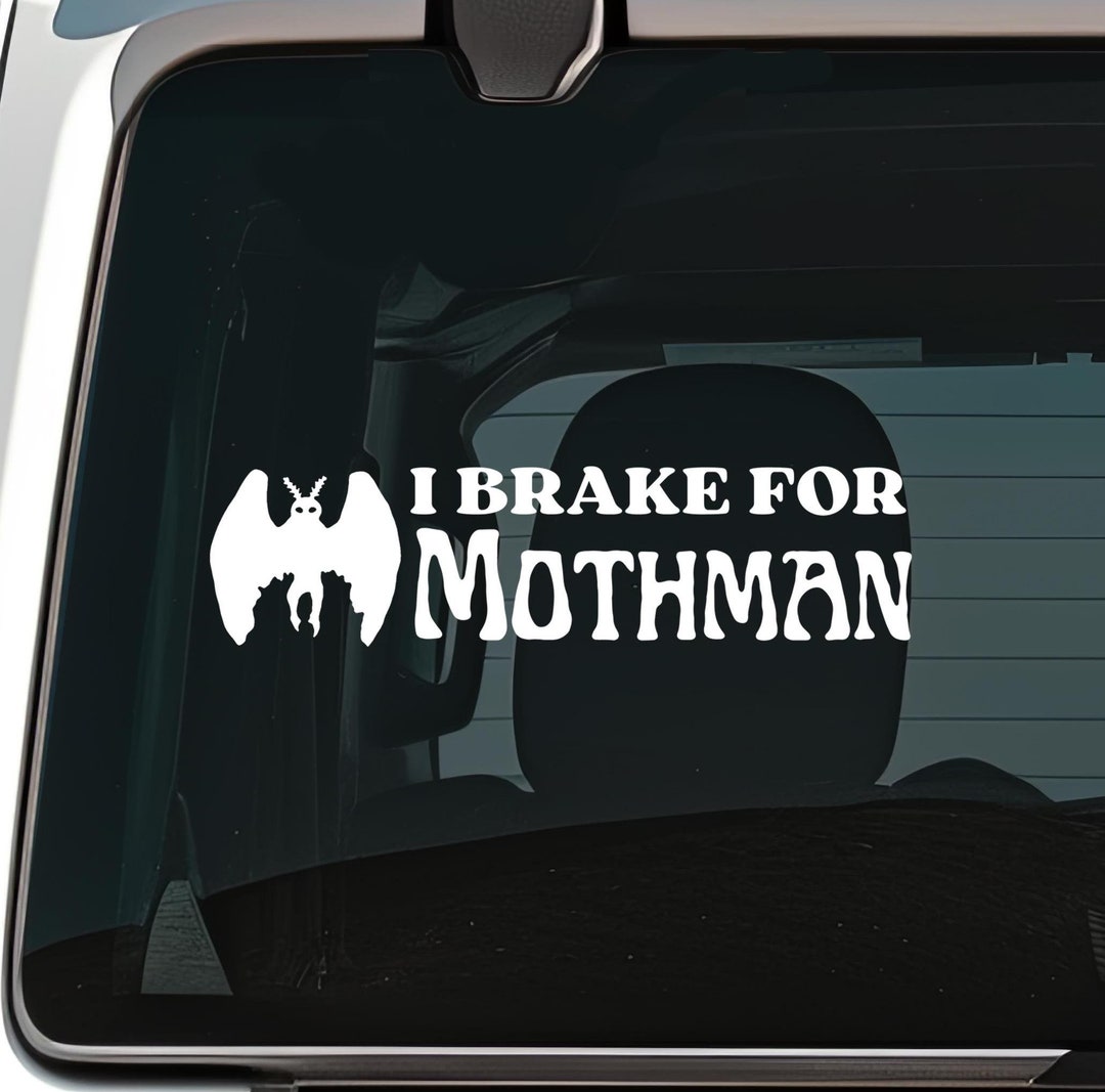 Mothman Car Decal Mothman Sticker Bumper Sticker for Cars Cryptid Vinyl ...