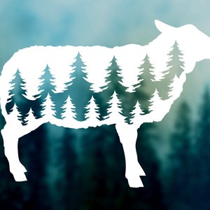 Sheep Decal | Sheep Stickers, Nature Stickers, Nature Car Decal, Laptop ...