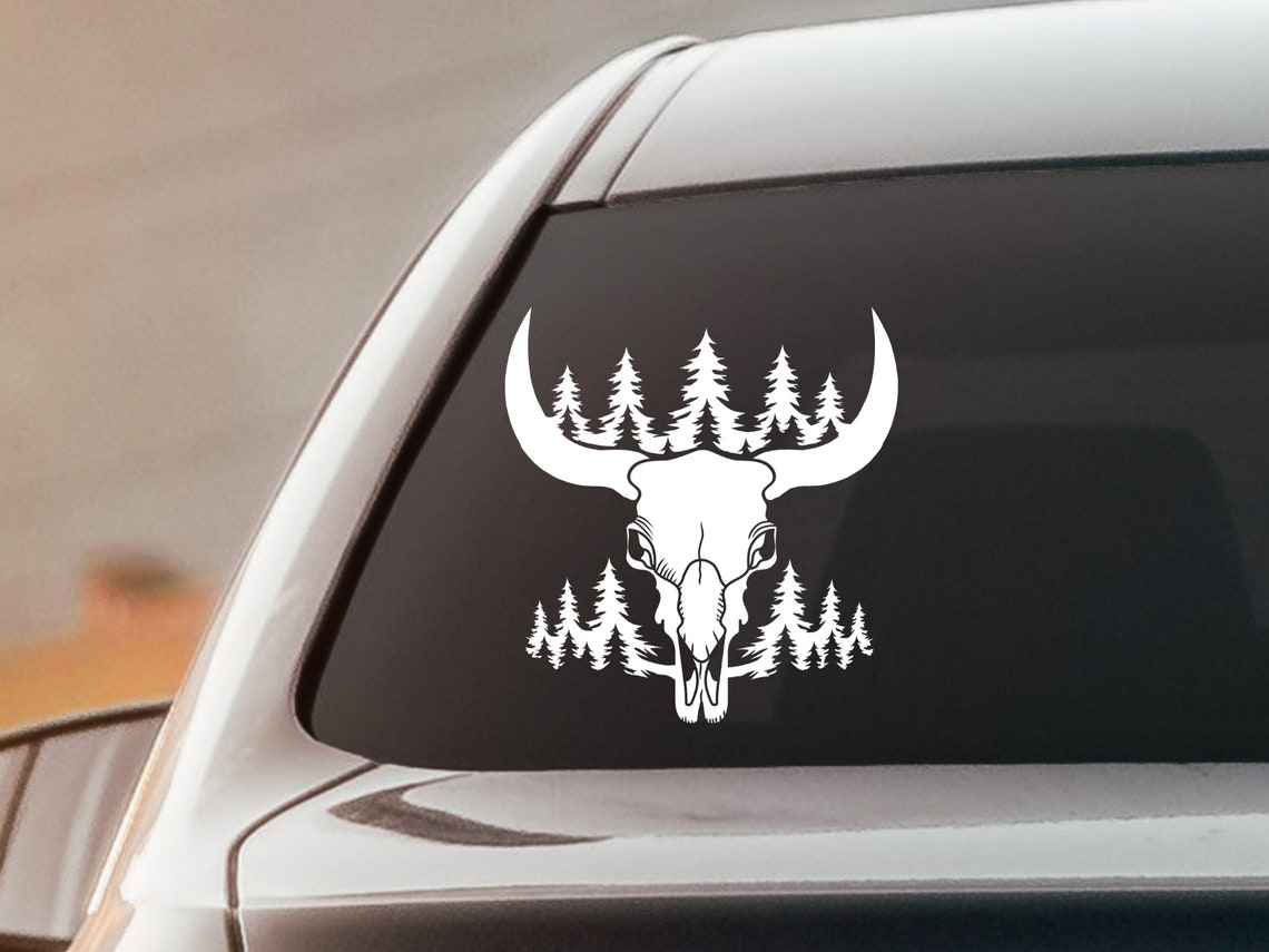 Cow Skull Decal | Bull Skull Stickers, Nature Stickers, Nature Car ...