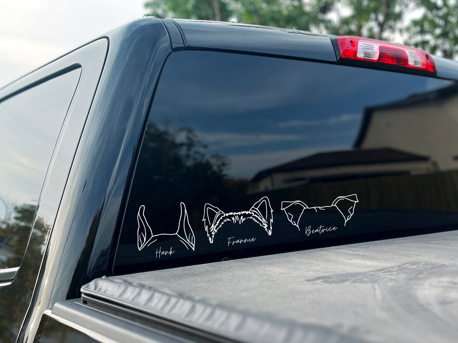 Custom Pet Car Decal Custom Pet Stickers for Car Dog Ear Car Decal ...