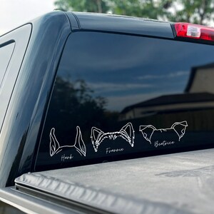 Custom Pet Car Decal Custom Pet Stickers for Car Dog Ear Car Decal ...