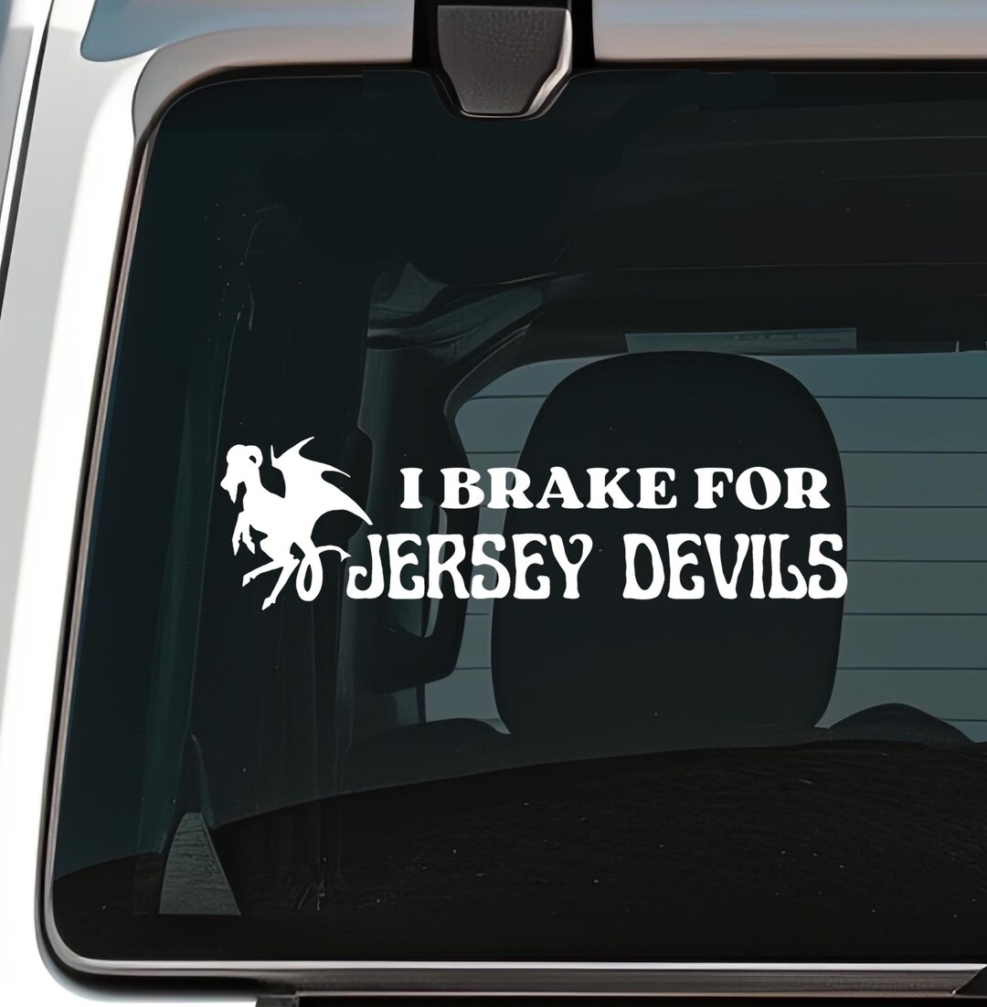 Jersey Devil Car Decal Jersey Devil Sticker Bumper Sticker for Cars ...