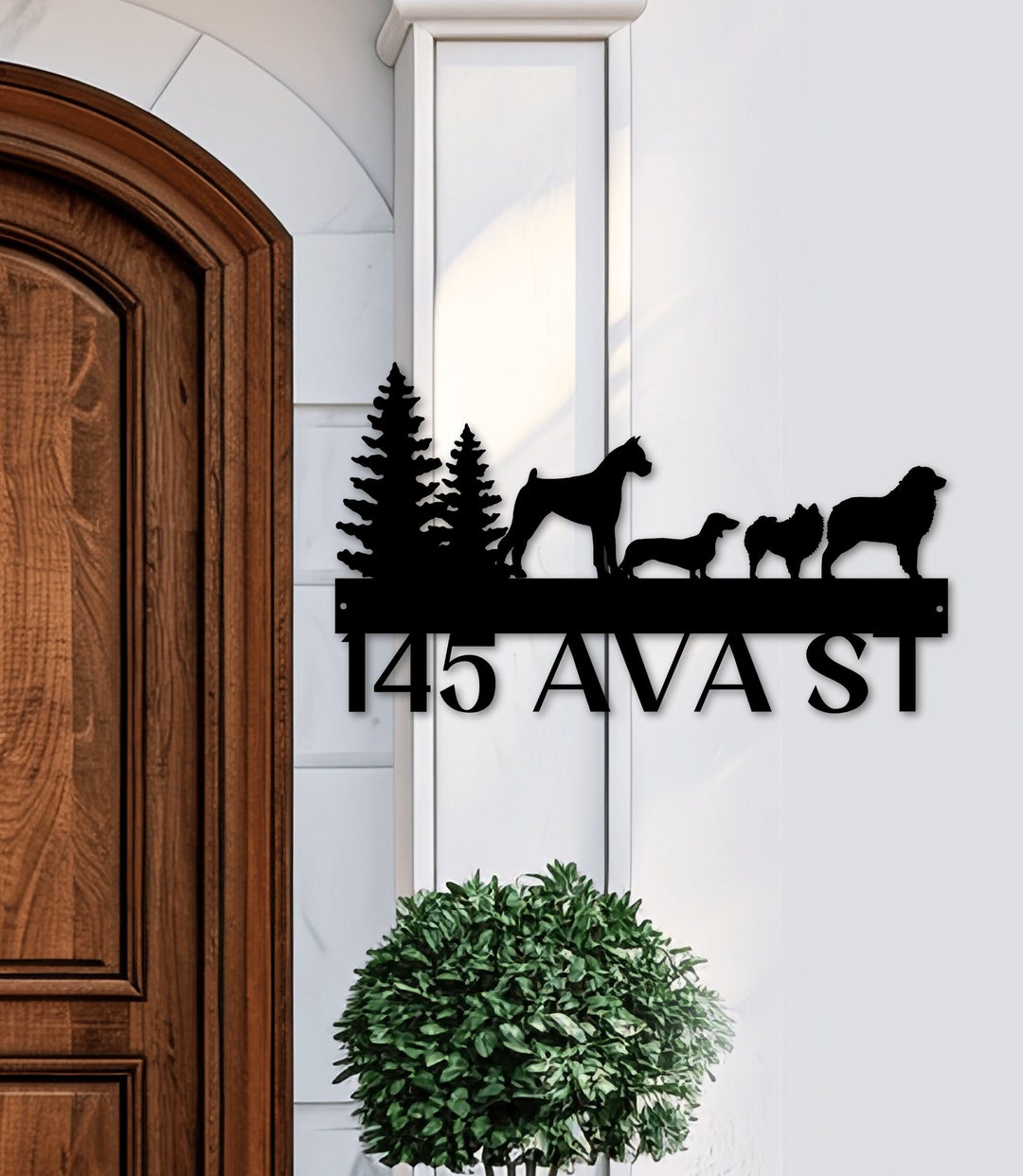 Custom Lake House Metal Address Sign Personalized Cabin House Address ...