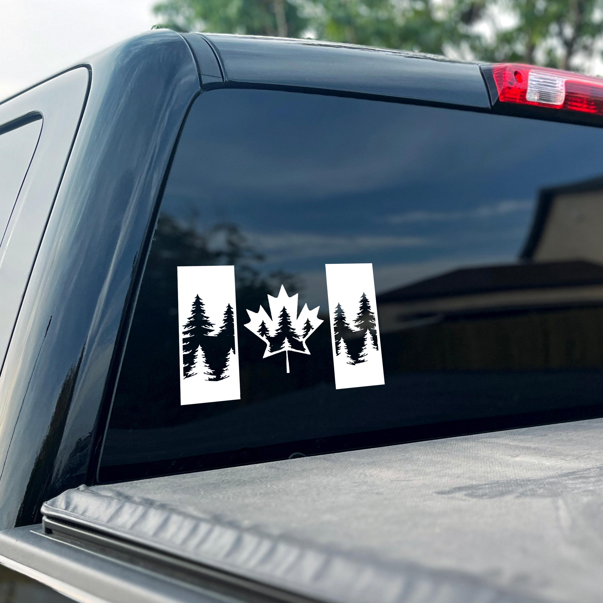 Canada Flag With Trees Decal | Car Decal, Canadian Pride Flag Sticker ...