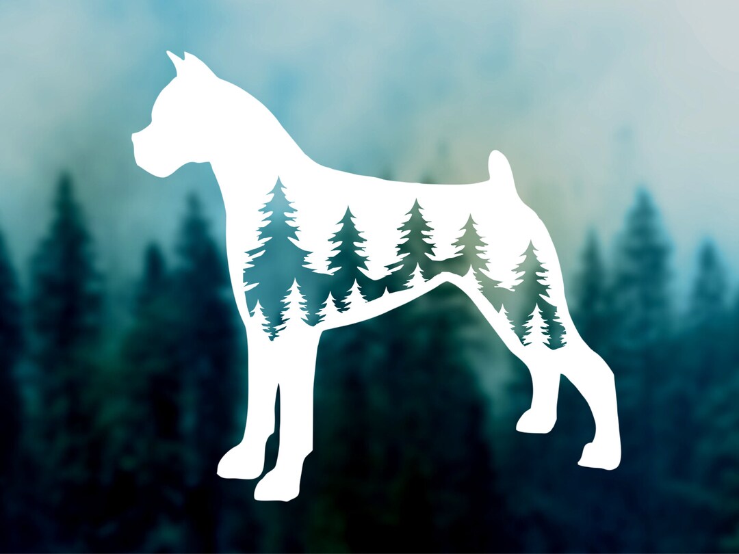 Boxer Dog Decal Car Decal Boxer Sticker Durable Waterproof Vinyl ...