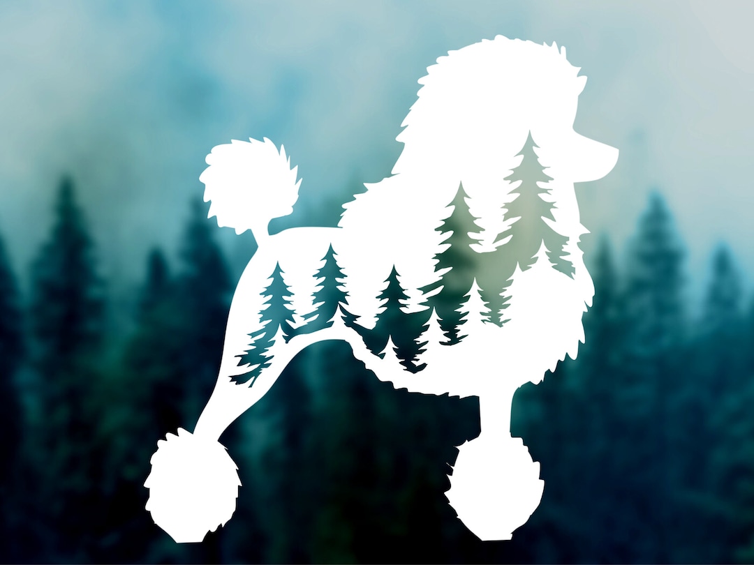 Poodle Decal Car Decal Poodle Sticker Durable Waterproof Vinyl Sticker ...