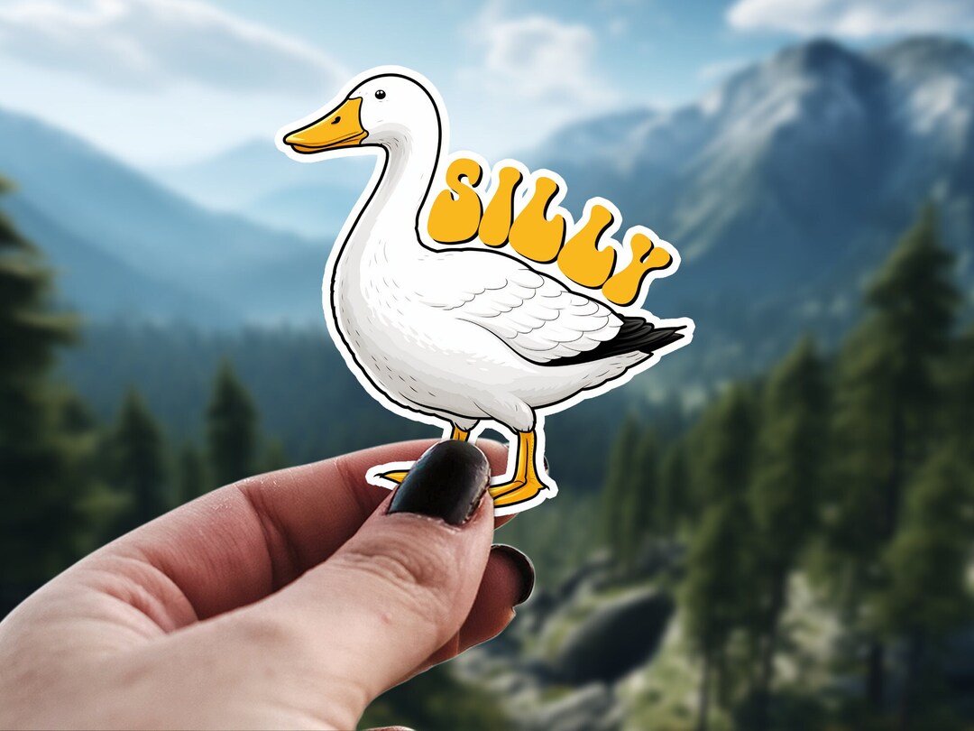 Silly Goose Stickers Funny Bird Sticker Waterproof Stickers - Etsy