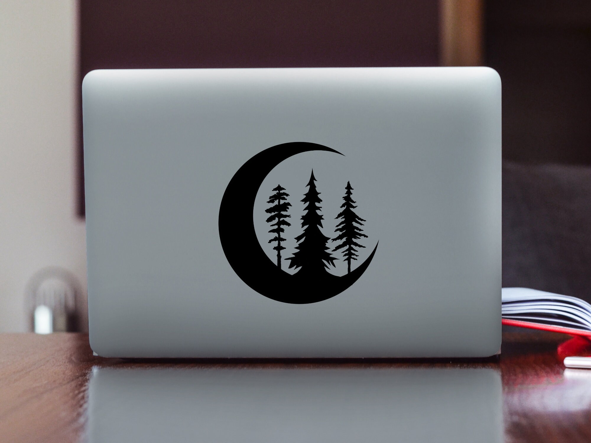 Crescent Moon Decal Tree Stickers Nature Stickers Nature - Etsy