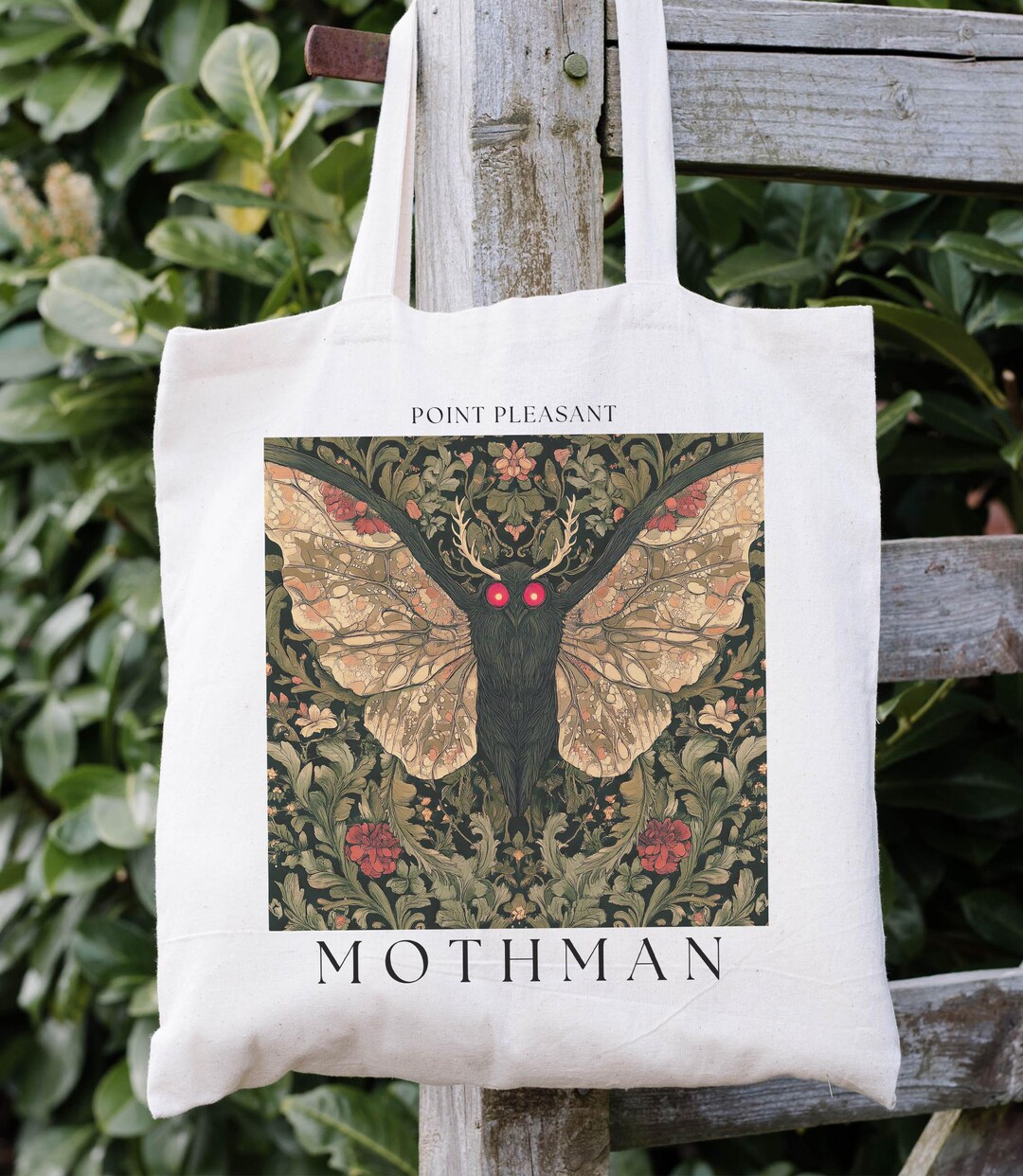 Mothman Tote Bag Cryptid Tote Bag Gift for Cryptid Lover Gift for ...
