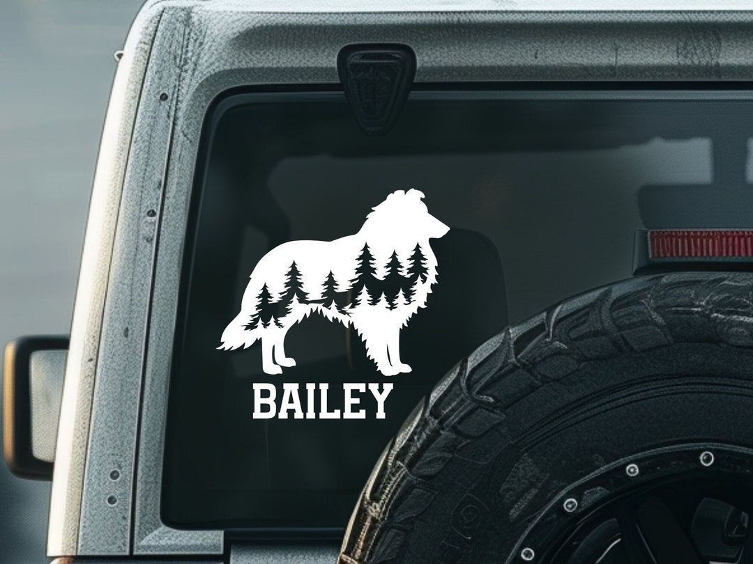 Custom Shetland Sheepdog Decal Car Decal Sheltie Dog Sticker Durable ...