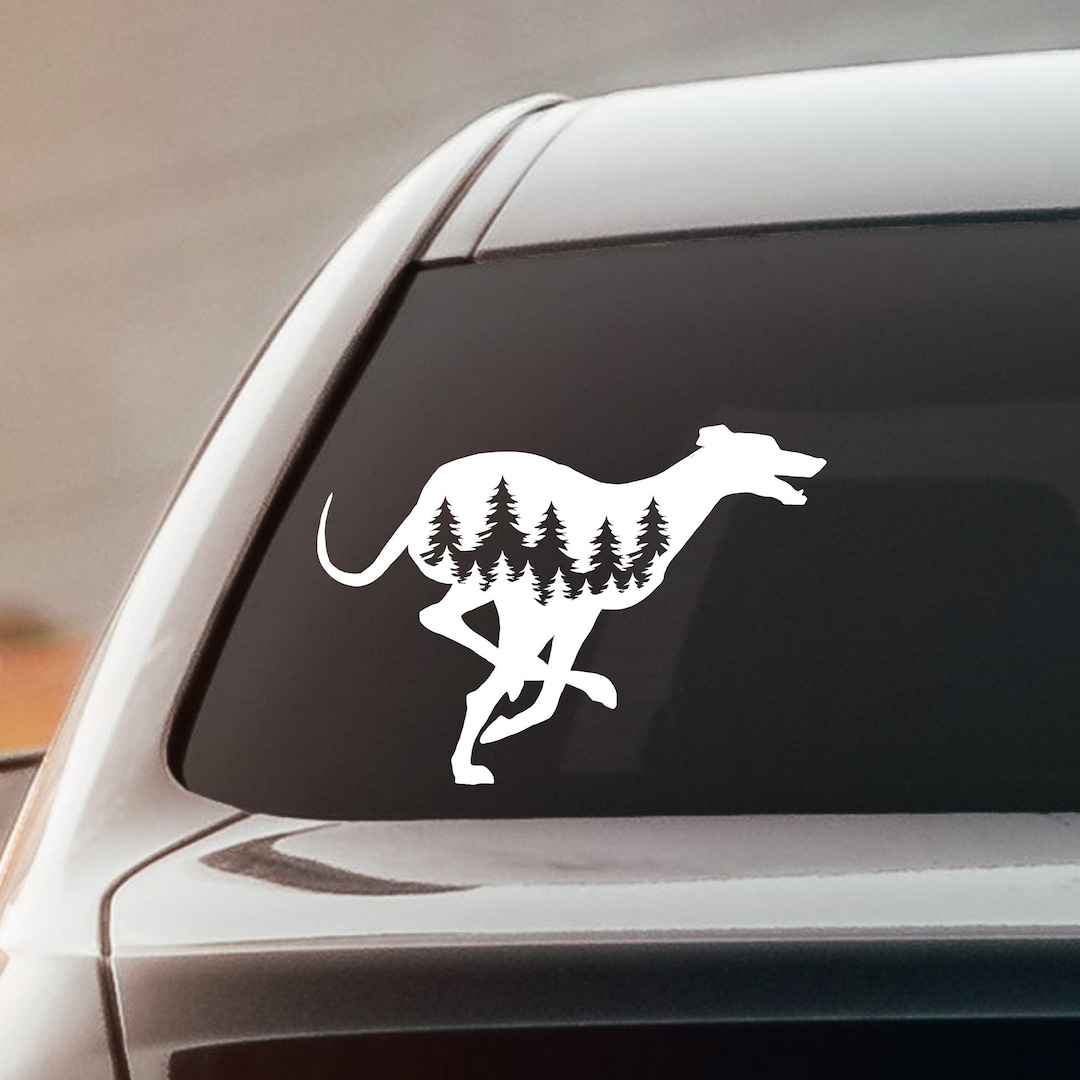 Greyhound Dog Car Window Decal Waterproof Vinyl Car Sticker for ...