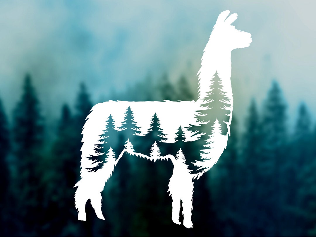 Llama Decal Car Decal Llama Alpaca Sticker Durable Waterproof Vinyl ...