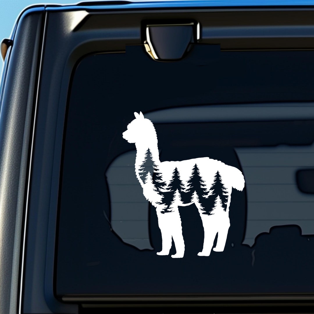 Alpaca Decal Alpaca Stickers Car Decal Car Sticker Durable Waterproof ...