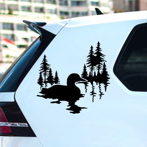 Loon Sticker | Loon Vinyl Decal | Lake Sticker | Lake Decal ...