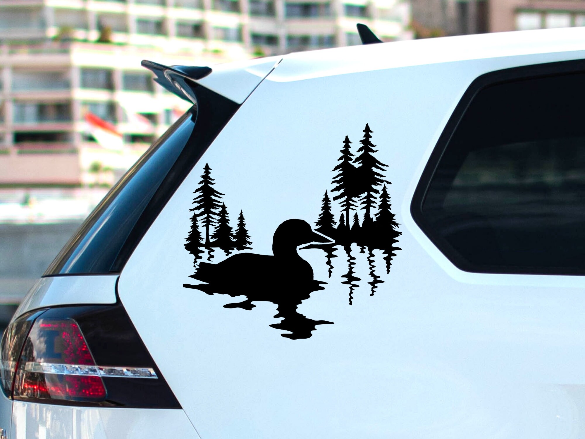 Loon Sticker Loon Vinyl Decal Lake Sticker Lake Decal - Etsy
