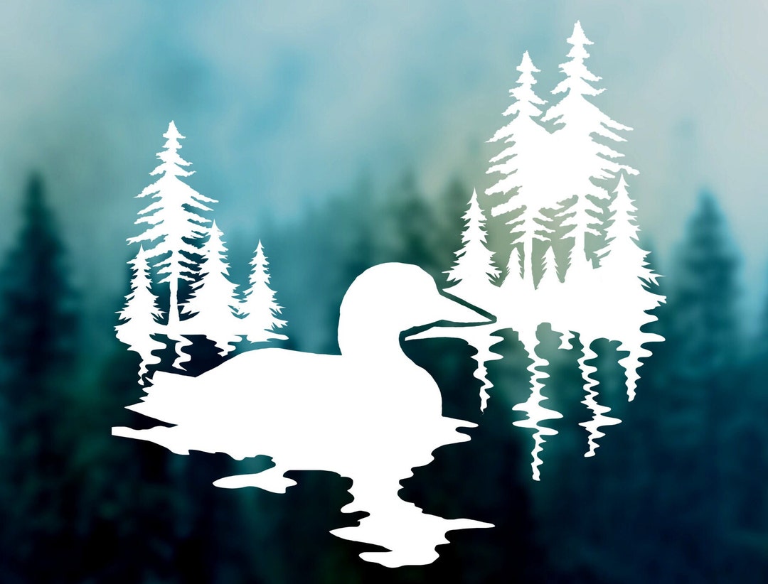 Loon Sticker | Loon Vinyl Decal | Lake Sticker | Lake Decal ...