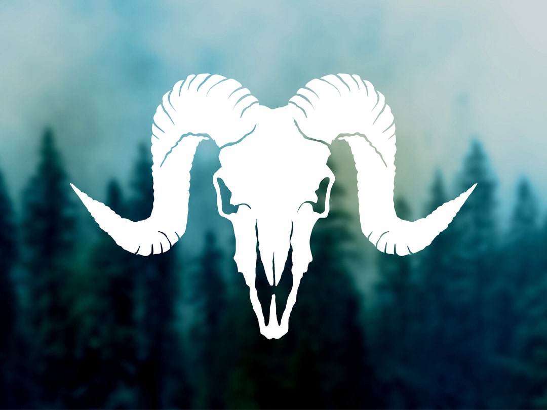 RAM Skull Decal Car Decal Deer Sheep Ram Sticker Durable Waterproof ...