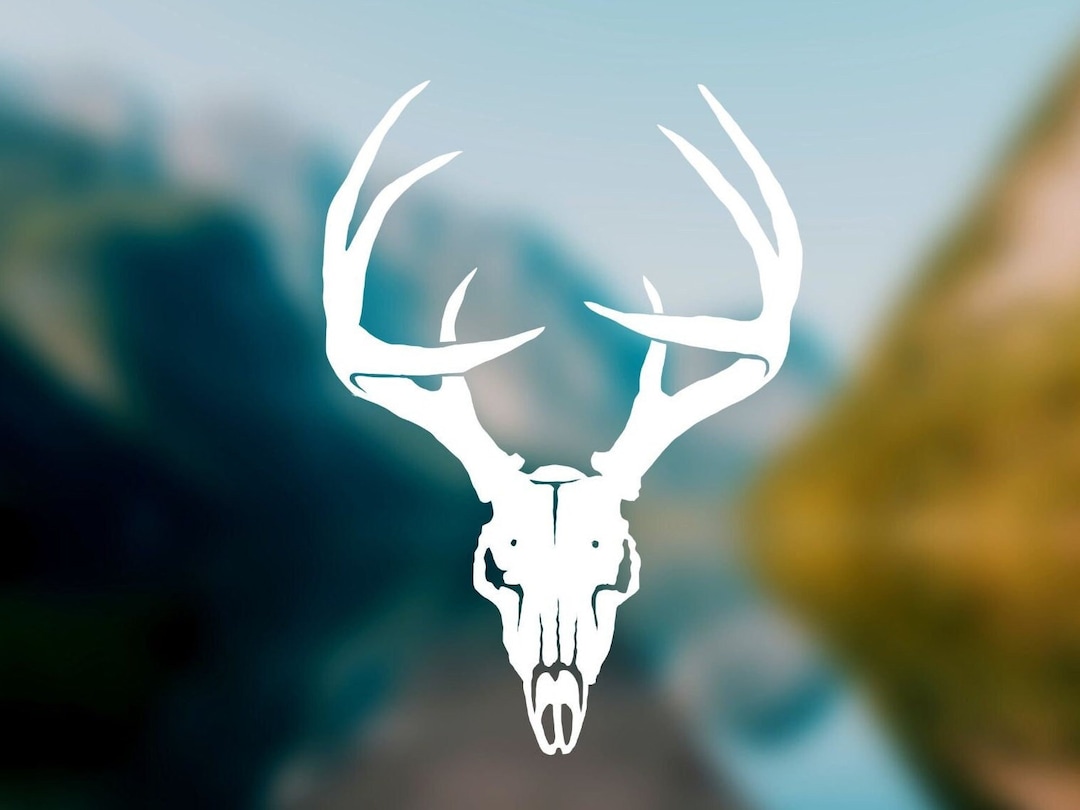 Deer Skull Decal Car Decal Deer Elk Stag Sticker Durable - Etsy