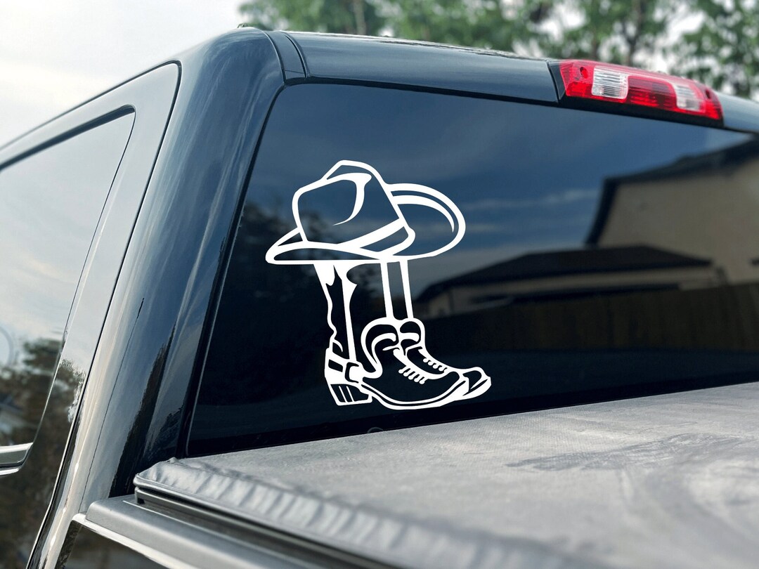 Western Cute Cowboy Boots Decal for Car Window Decal Howdy Sticker ...