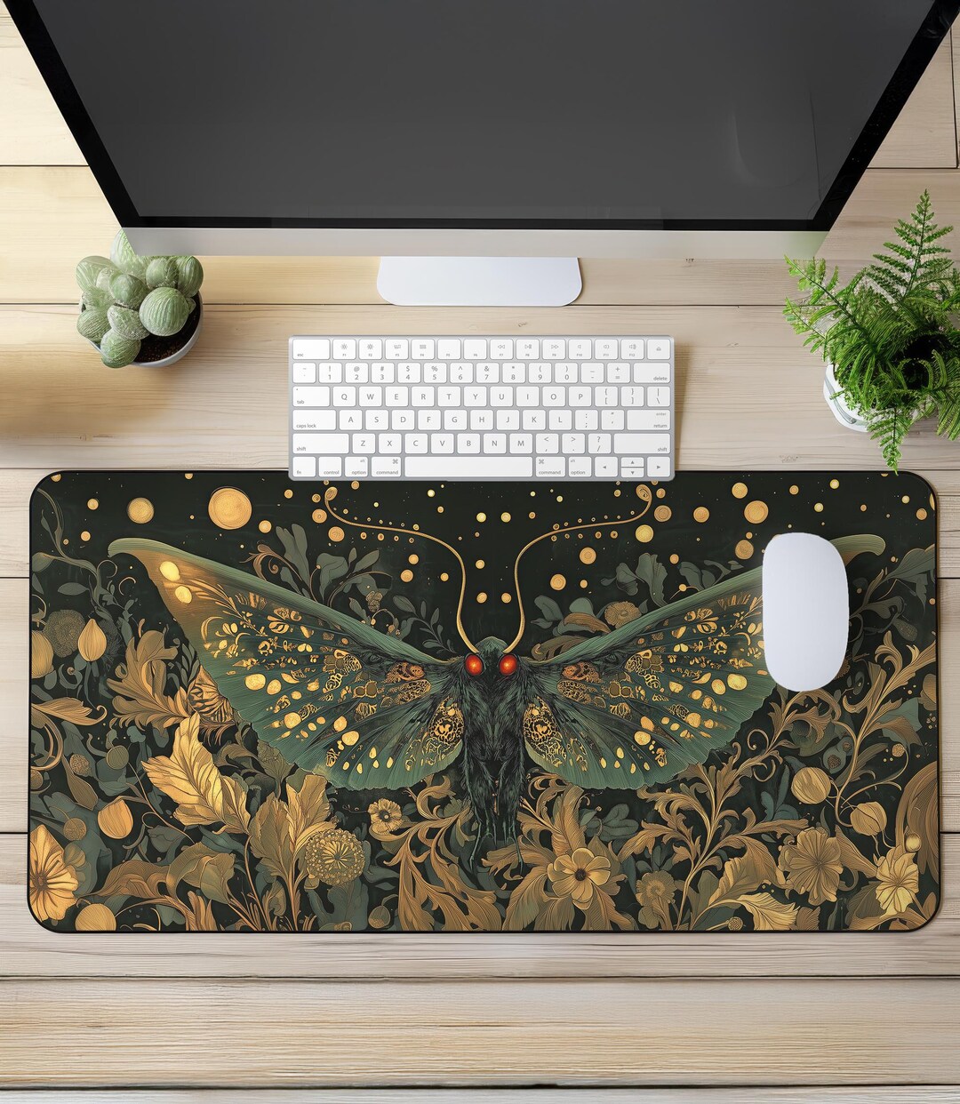 Mothman Desk Mat Gift for Cryptid Lover Gaming Mouse Pad Large Desk Mat ...