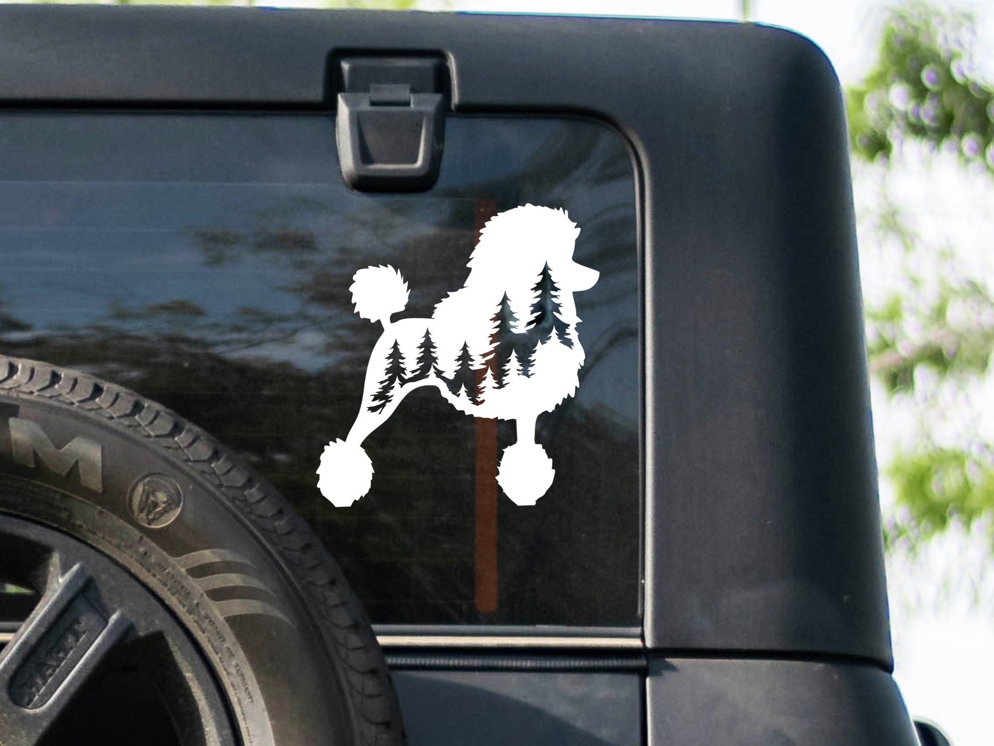 Poodle Decal Car Decal Poodle Sticker Durable Waterproof Vinyl Sticker ...