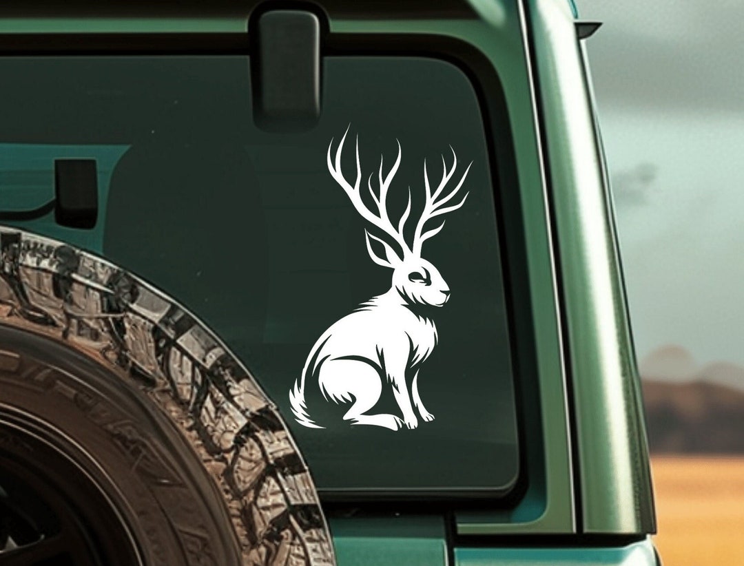Jackalope Decal Jackalope Sticker for Car Window Cryptid Decal Cryptid ...