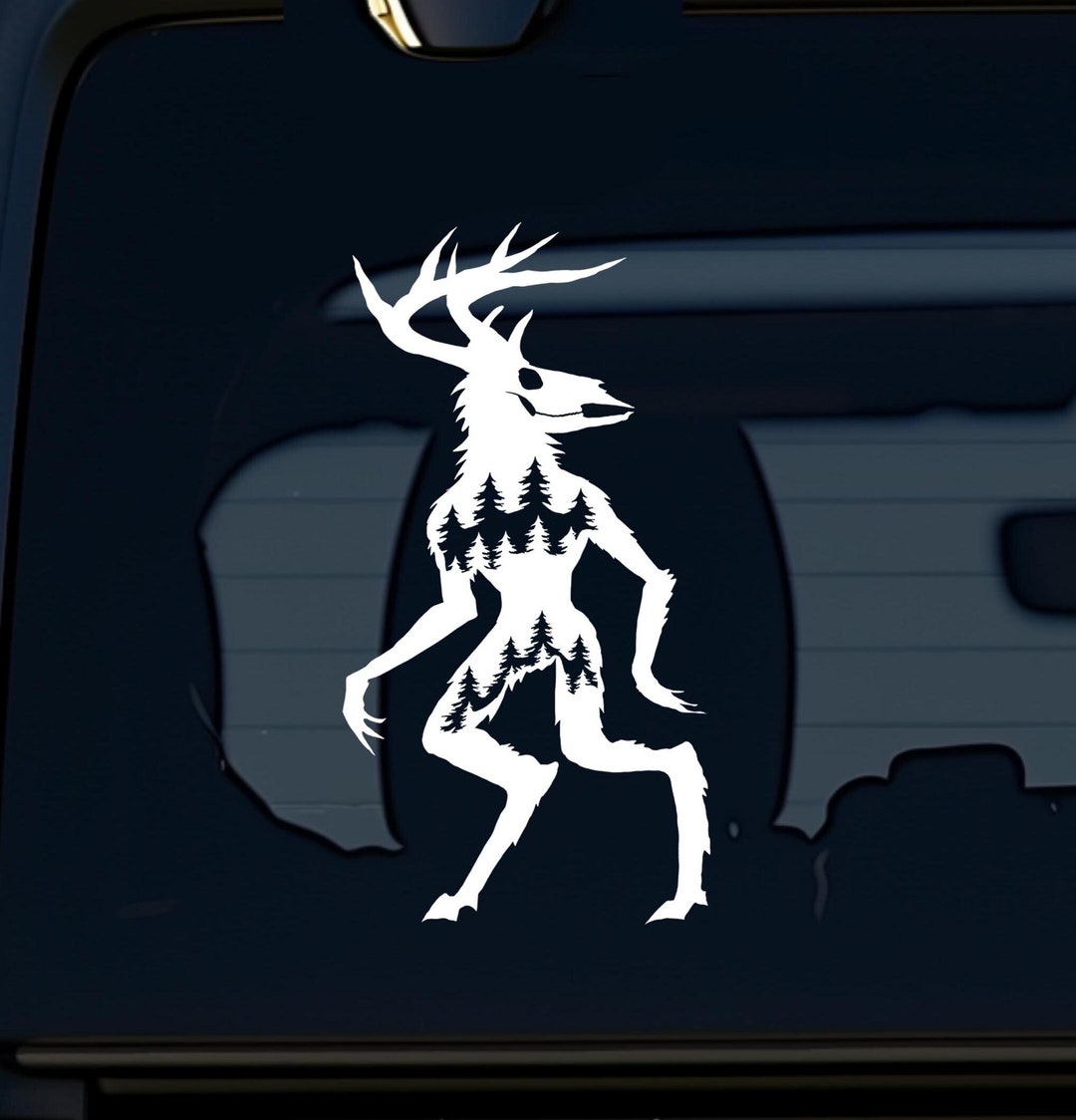 Wendigo Car Decal Wendigo Sticker Bumper Sticker for Cars Cryptid Vinyl ...