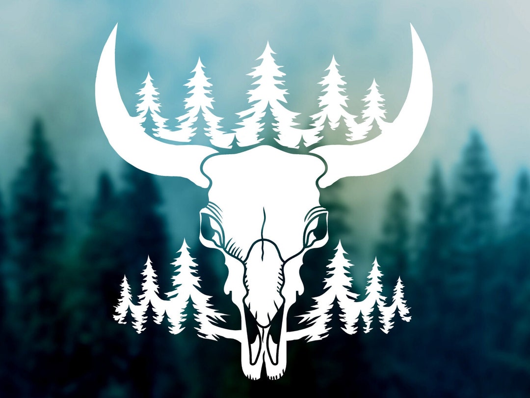 Cow Skull Decal | Bull Skull Stickers, Nature Stickers, Nature Car ...