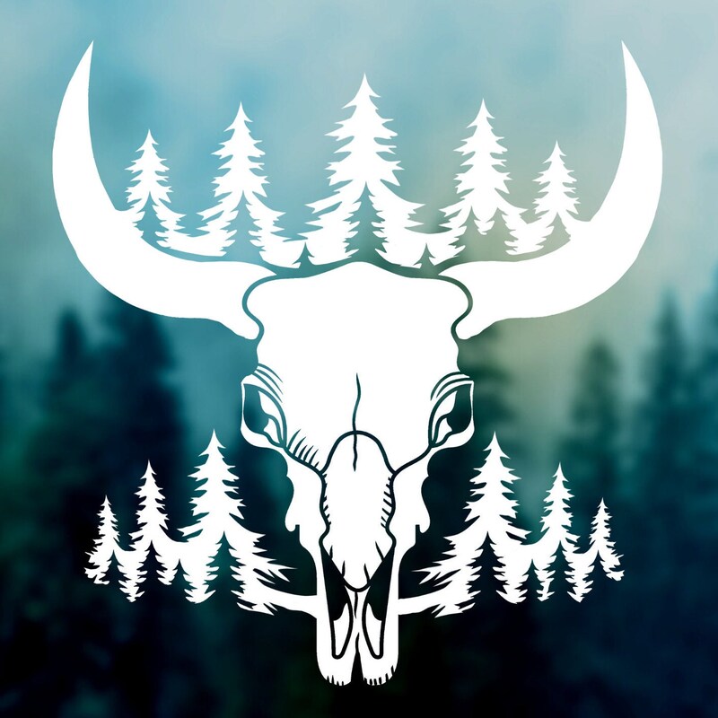 Bull Skull Car Decal - Etsy