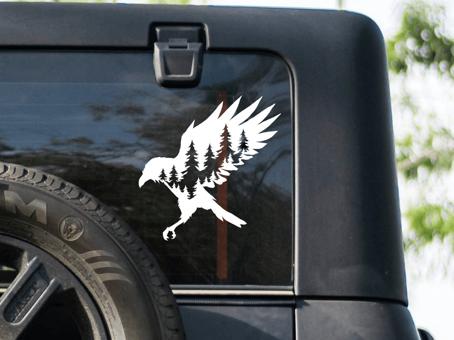 Raven Decal Raven Sticker Bird Sticker Bird Car Decal Bumper Sticker ...