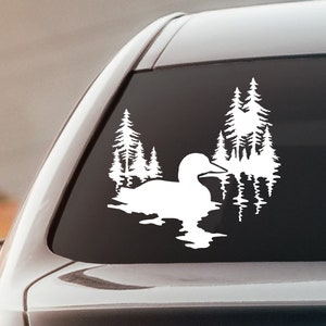 Loon Sticker | Loon Vinyl Decal | Lake Sticker | Lake Decal ...