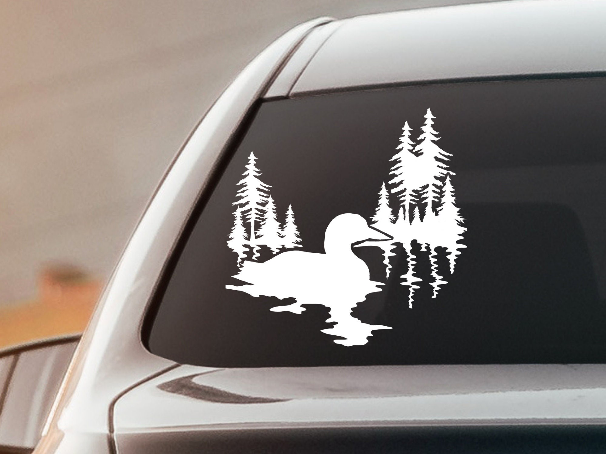 Loon Sticker Loon Vinyl Decal Lake Sticker Lake Decal - Etsy