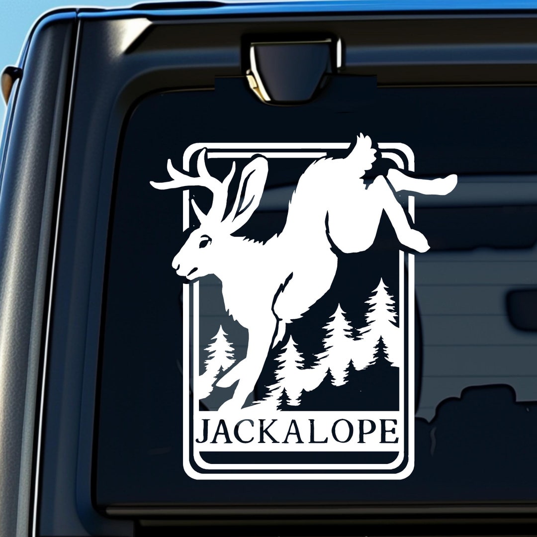 Jackalope Decal Car Decal Cryptid Jackalope Sticker Durable Waterproof ...