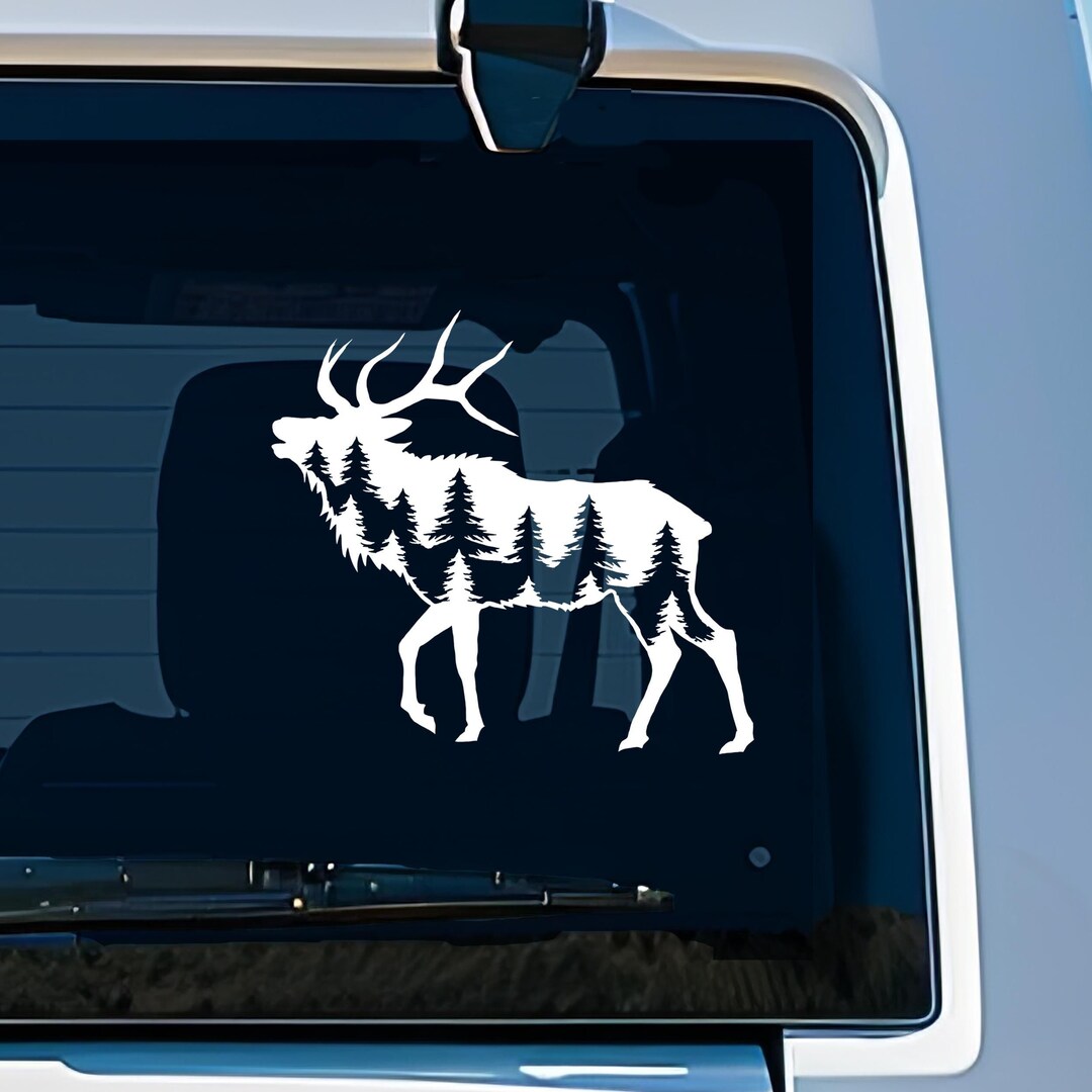 Elk Decal Car Decal Elk Stag Sticker Durable Waterproof Vinyl Sticker ...