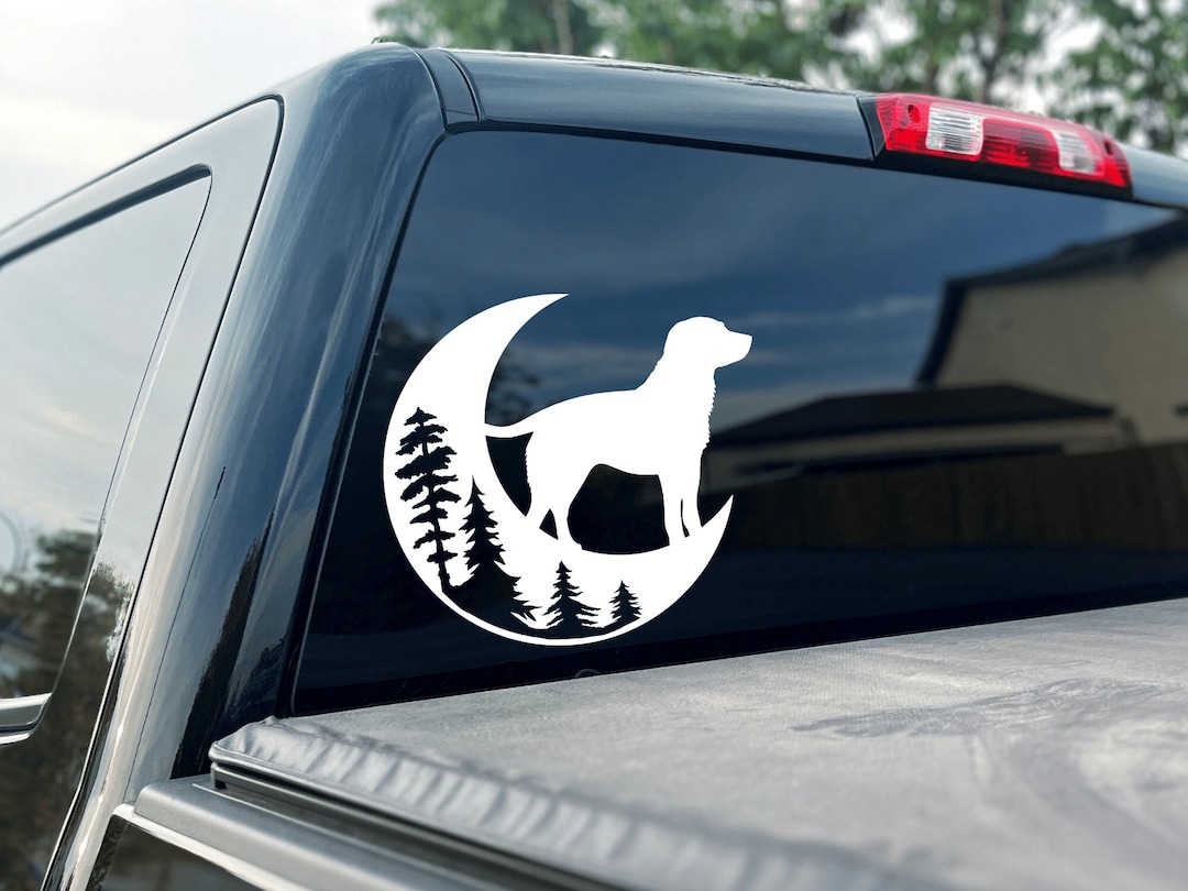 Labrador Retriever Dog Car Window Decal Waterproof Vinyl Car Sticker ...