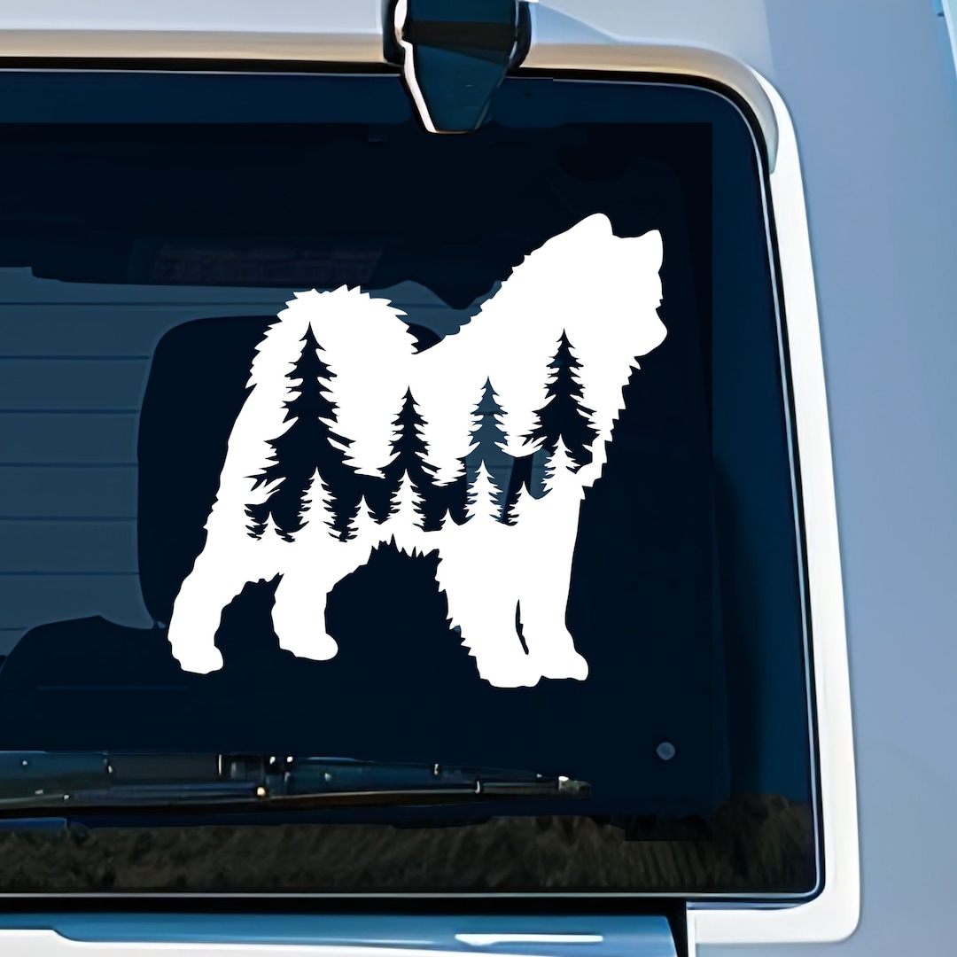Samoyed Decal Car Decal Samoyed Sticker Durable Waterproof Vinyl ...