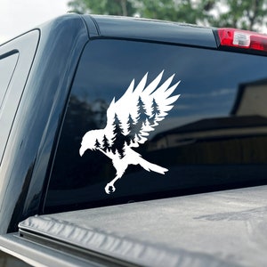 Raven Decal Raven Sticker Bird Sticker Bird Car Decal Bumper Sticker ...