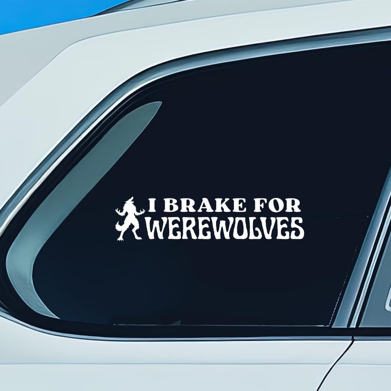 Werewolf Cryptid Decal Car Decal Werewolf Sticker Durable Waterproof ...