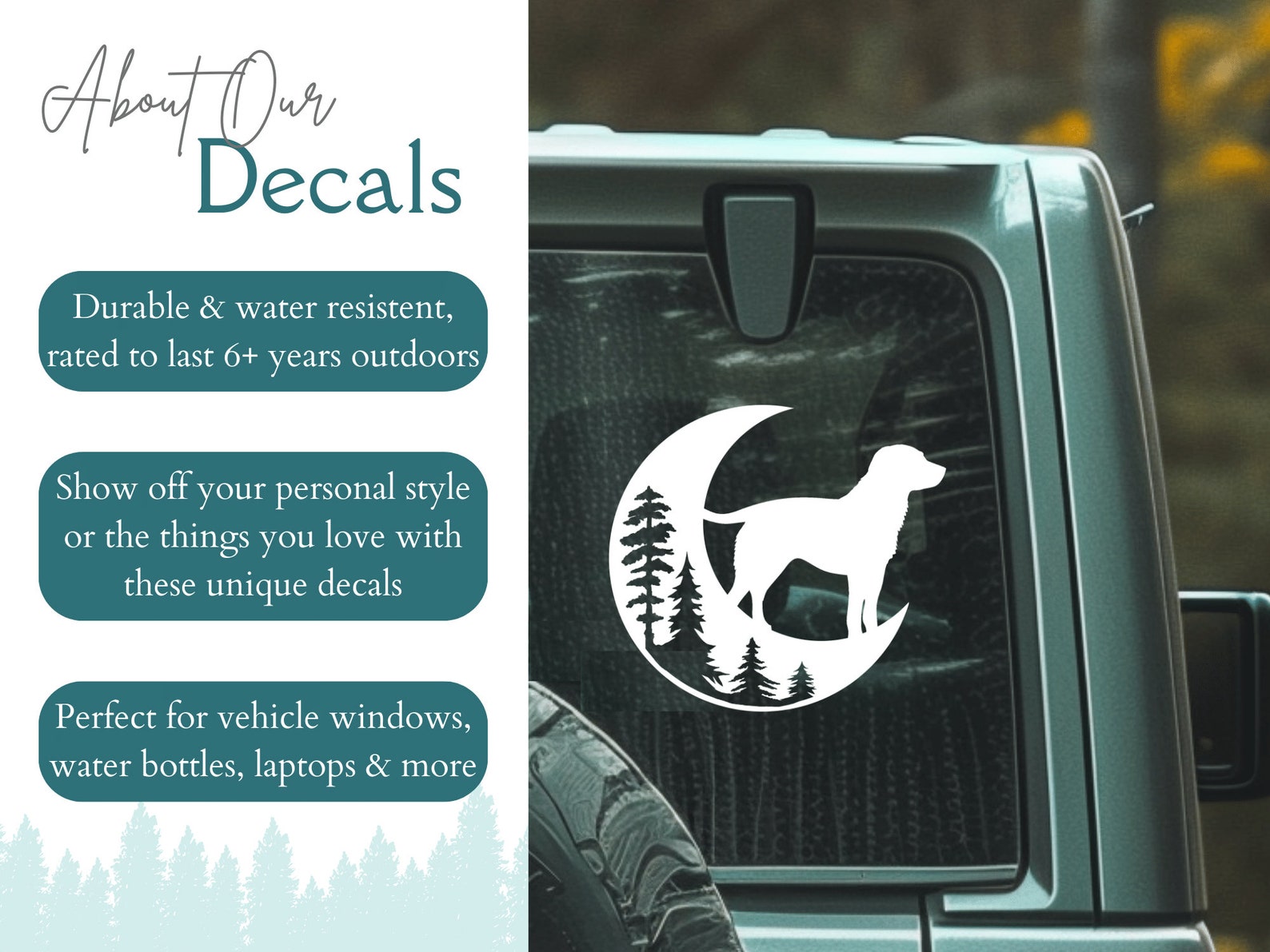 Labrador Retriever Dog Car Window Decal Waterproof Vinyl Car Sticker ...