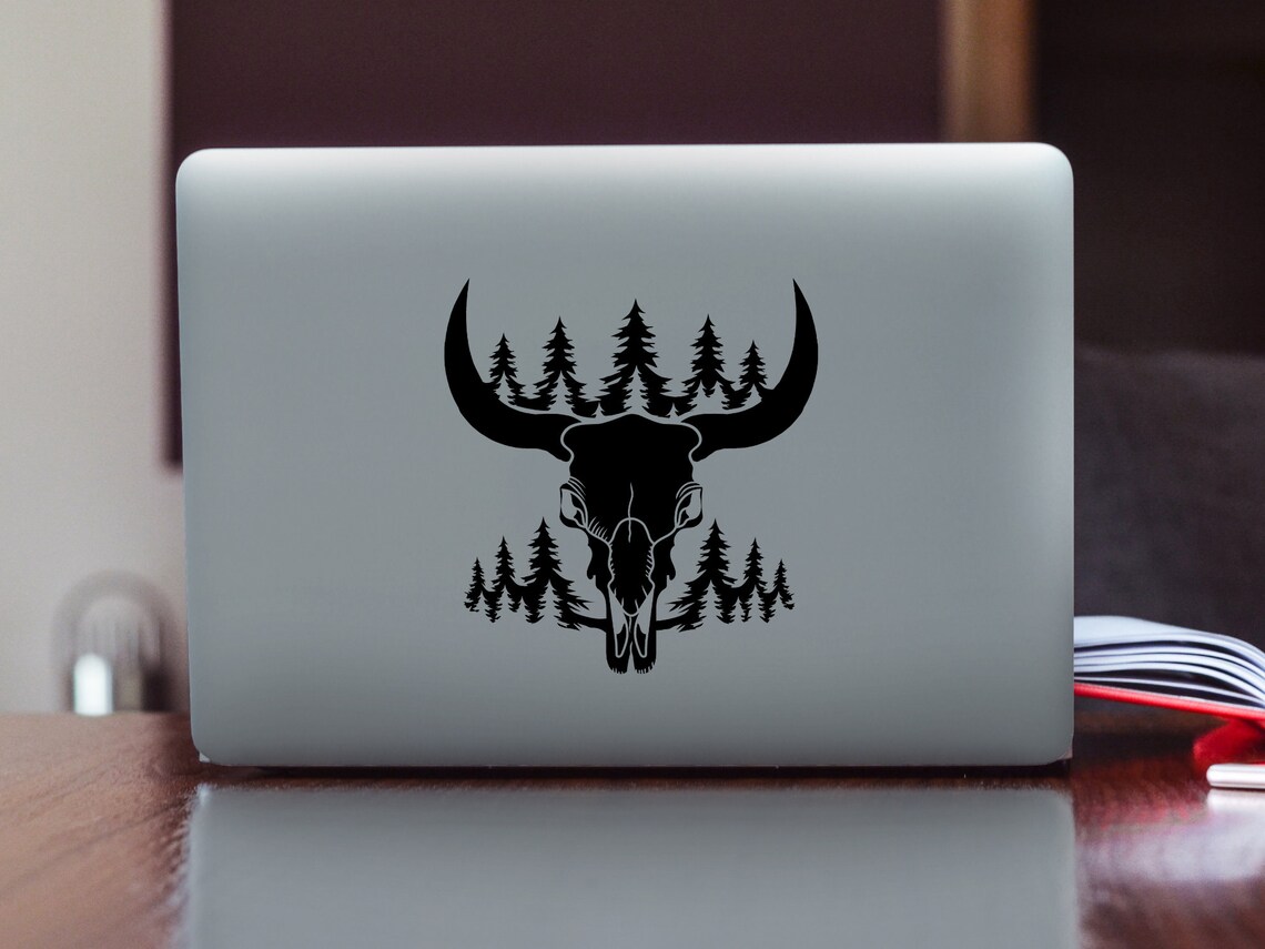 Cow Skull Decal | Bull Skull Stickers, Nature Stickers, Nature Car ...