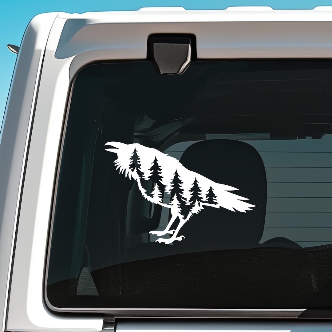 Raven Decal Raven Sticker Bird Sticker Bird Car Decal Bumper Stickers ...