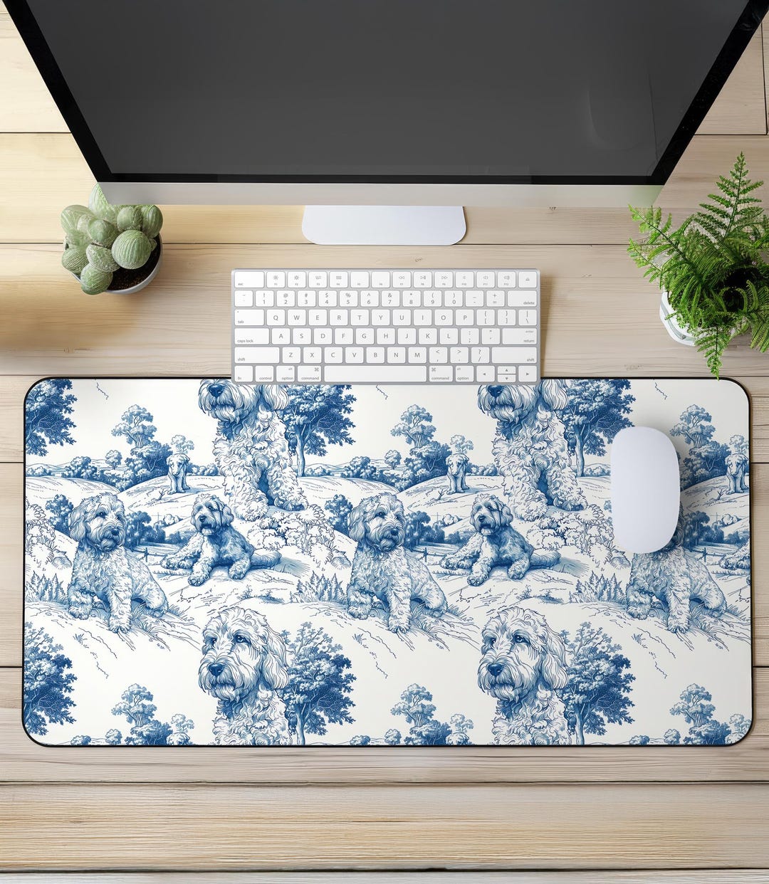 Goldendoodle Dog Desk Mat Play Mat Mouse Pad Laptop Keyboard Pad French ...