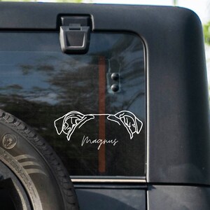 Custom Pet Car Decal Custom Pet Stickers for Car Dog Ear Car Decal ...