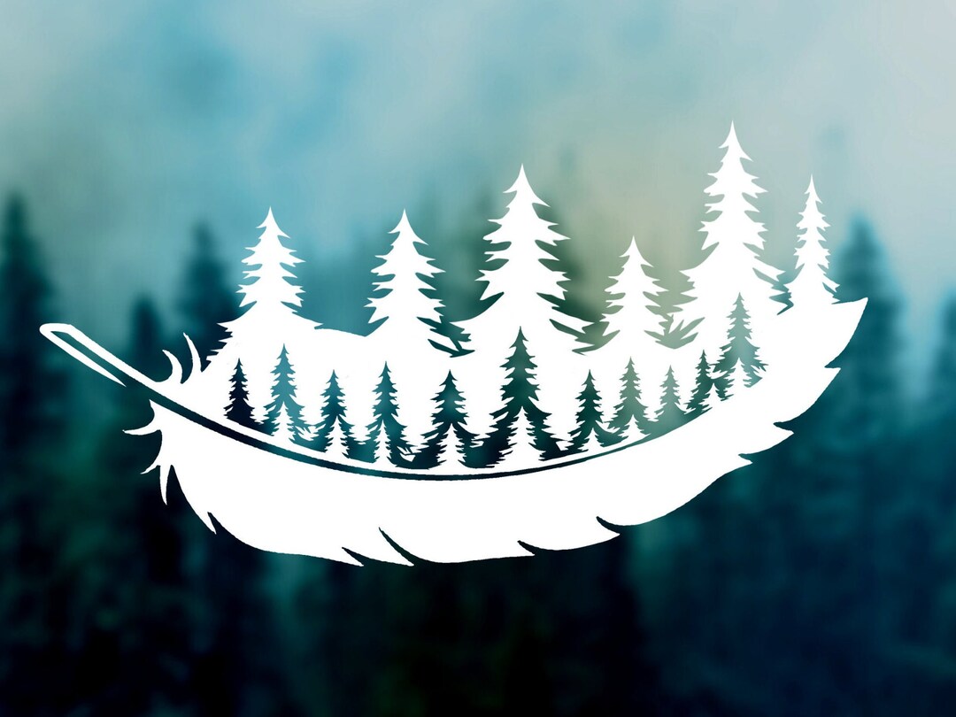 Feather Decal | Feather Stickers, Nature Stickers, Nature Car Decal ...