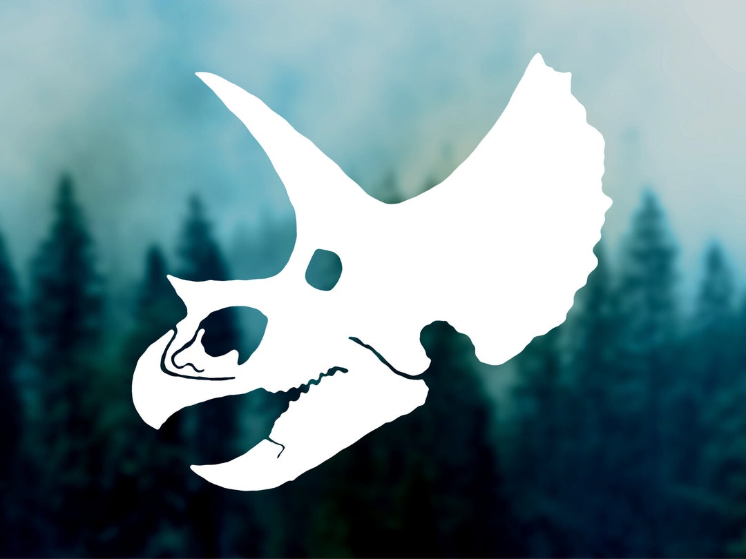 TRICERATOPS Skull Dinosaur Decal Car Decal Dino Sticker Dinosaur Skull ...