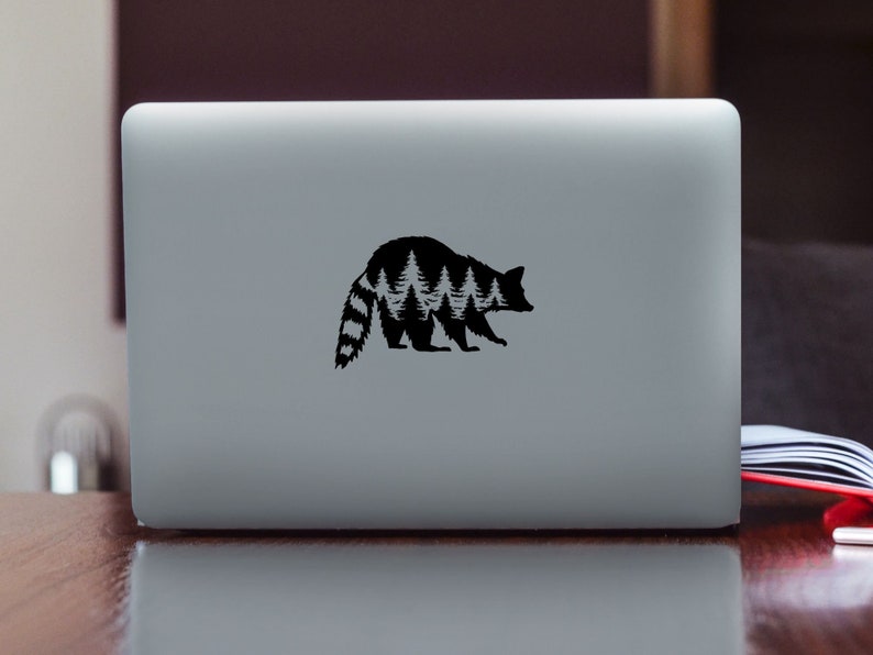 Raccoon With Trees Decal Car Decal Raccoon Sticker Durable - Etsy
