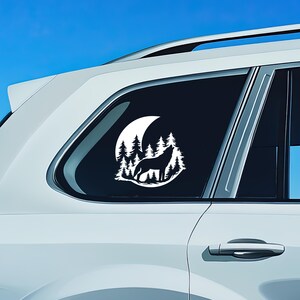 Wolf Moon Decal Wolf Stickers Moon Stickers Nature Car Decal Bumper ...
