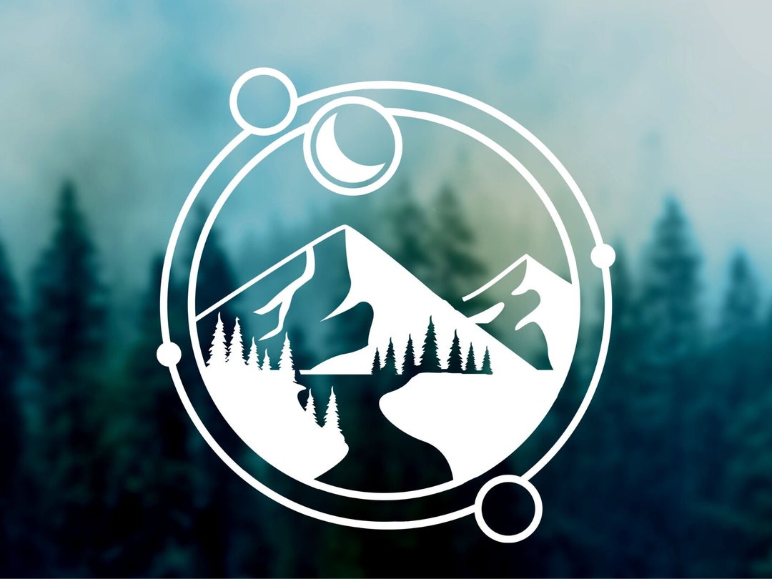 Mountain Decal | Car Decal, Nature Sticker, Durable Waterproof Vinyl ...
