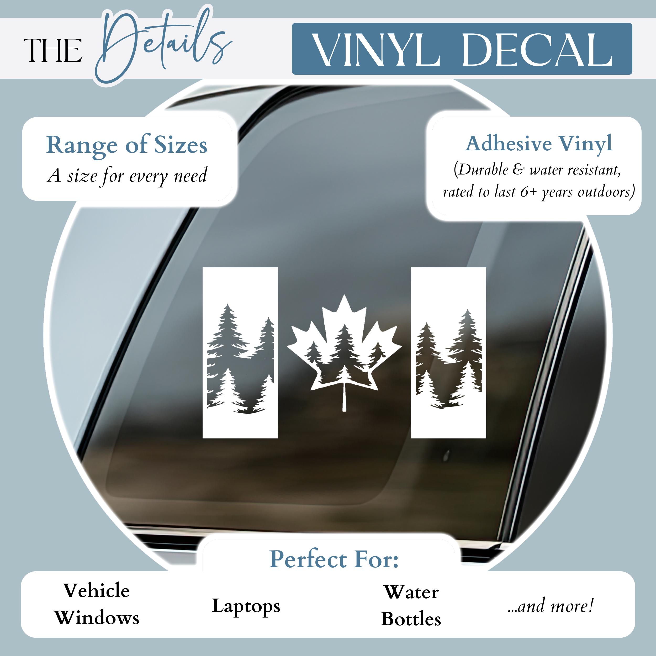 Canada Flag With Trees Decal | Car Decal, Canadian Pride Flag Sticker ...